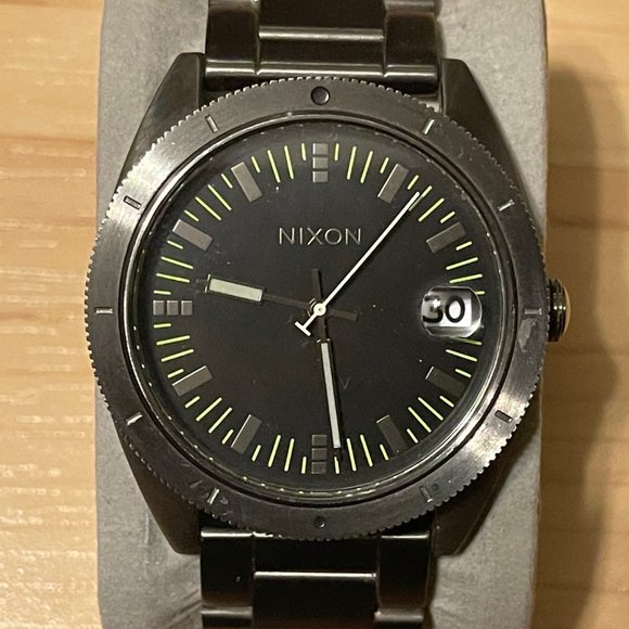 Nixon | Accessories | Nixon The Rover Ss Wanderlust Black Dial Gunmetal ...